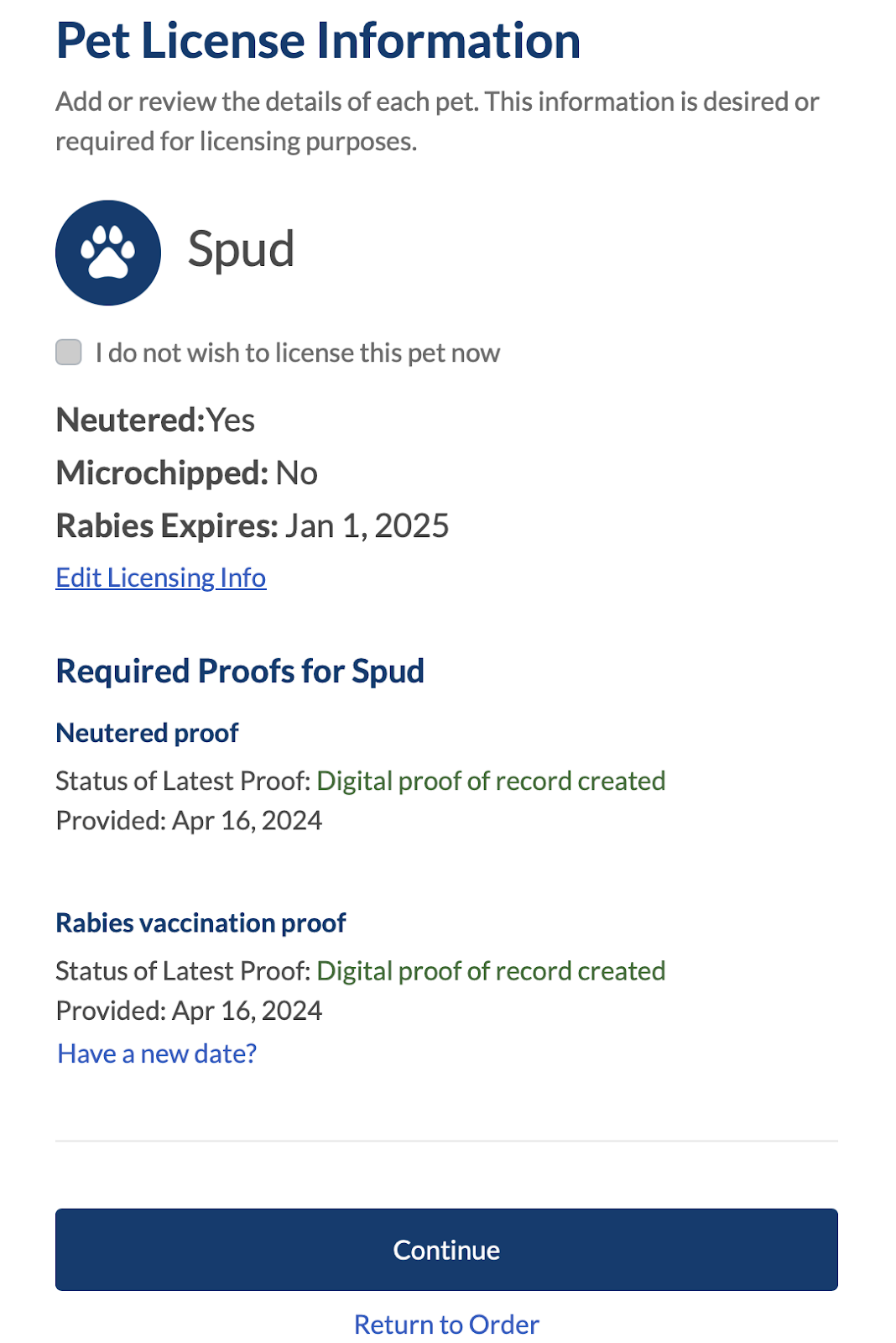 How To Place An Order For A License Or Renewal – DocuPet