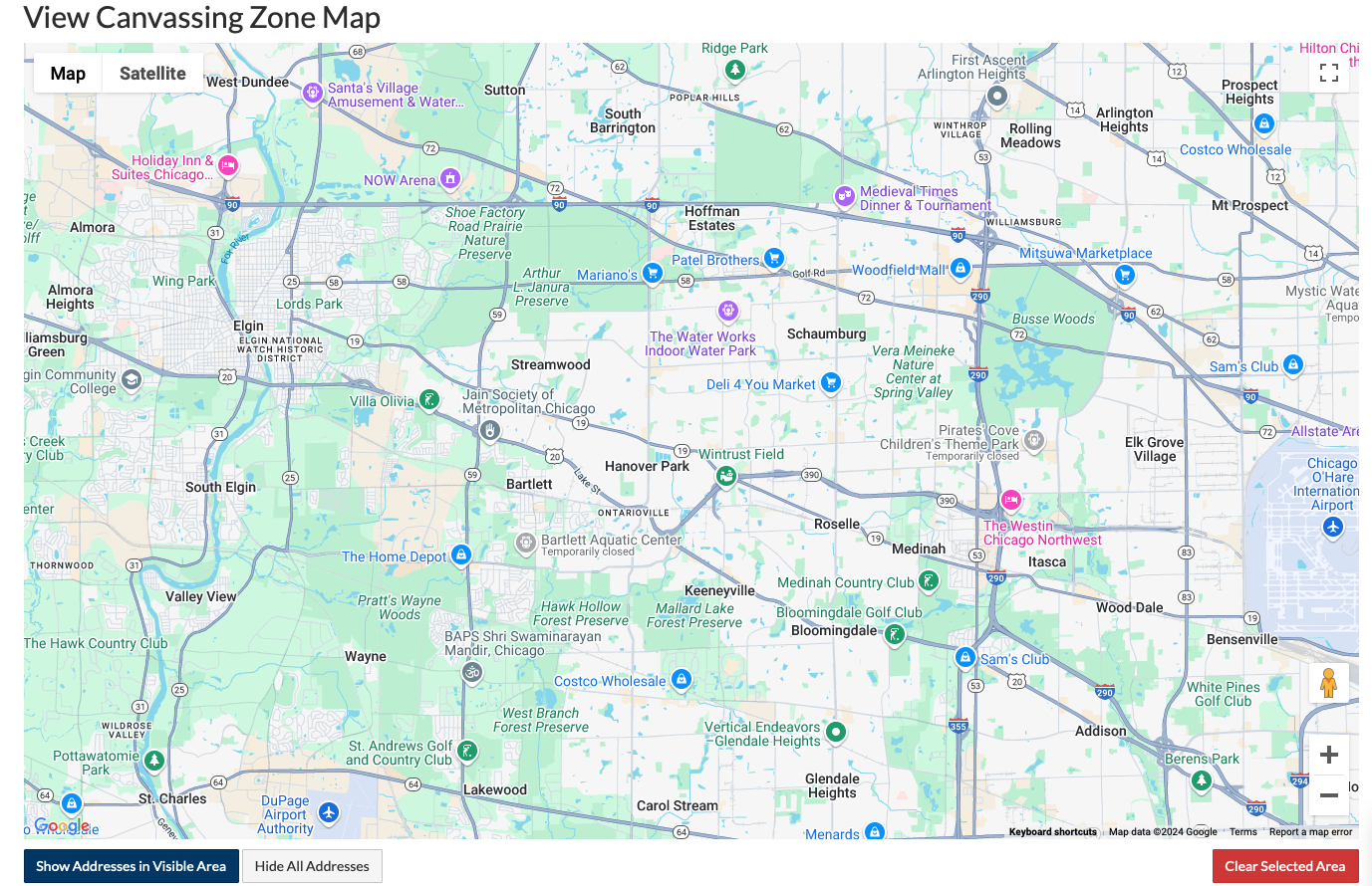 Canvassing Zones Dashboard – DocuPet