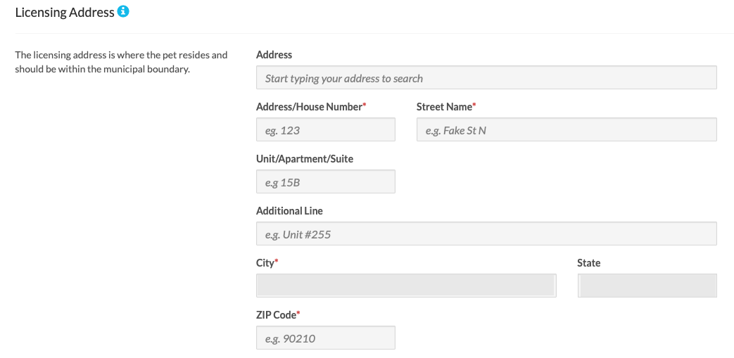 Licensing Address vs Mailing Address / PO Box – DocuPet